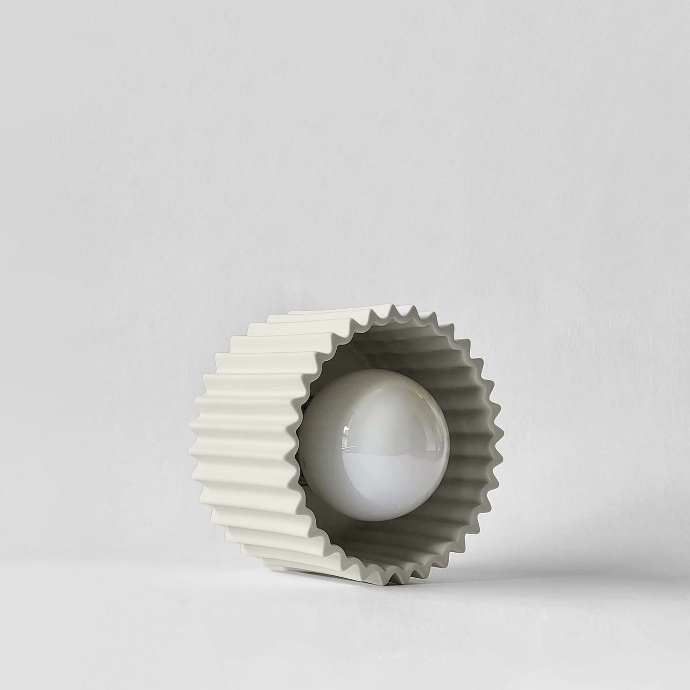 Syracuse Wall Sconce | Small Pleated Light Fixture | Bone White ...